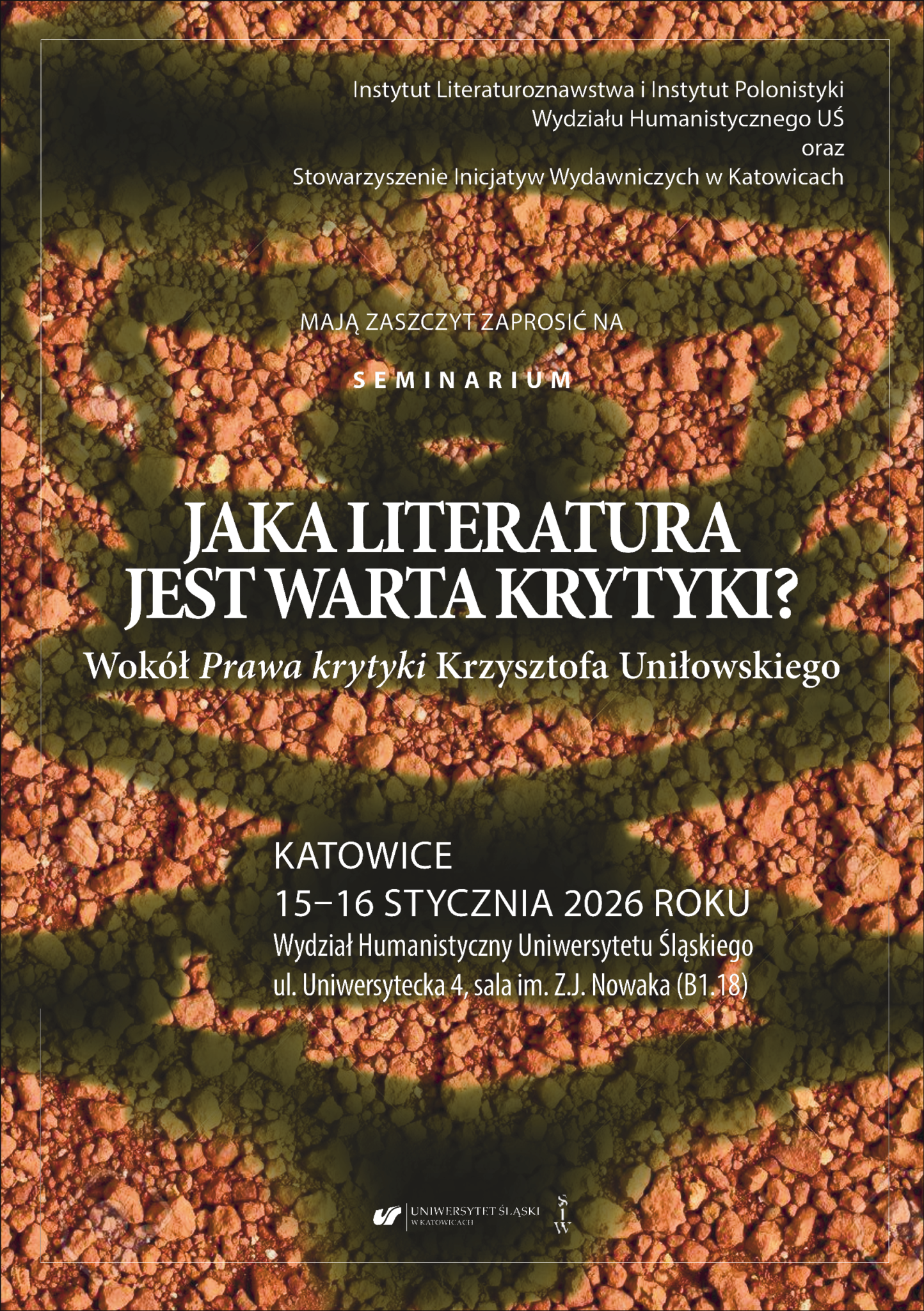 (Polski) Seminarium „Jaka literatura jest warta krytyki” | 15–16 ...